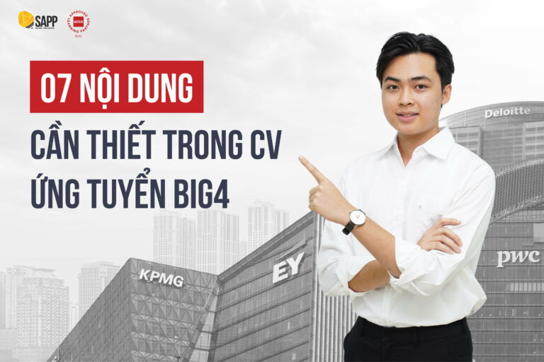 Công thức 7 phần viết CV Big4 chuyên nghiệp độc quyền