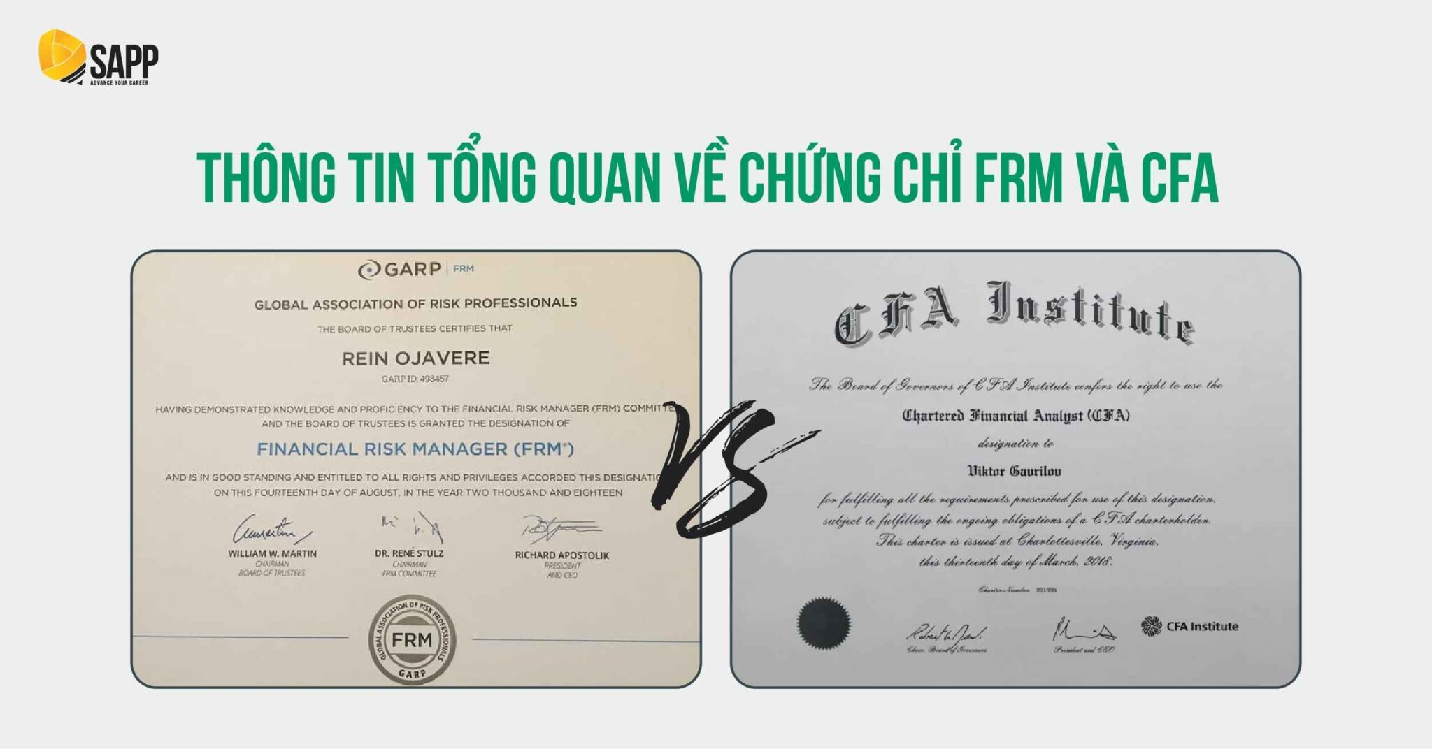 FRM và CFA - Đầu tư nào mang lại giá trị cao hơn cho bạn?