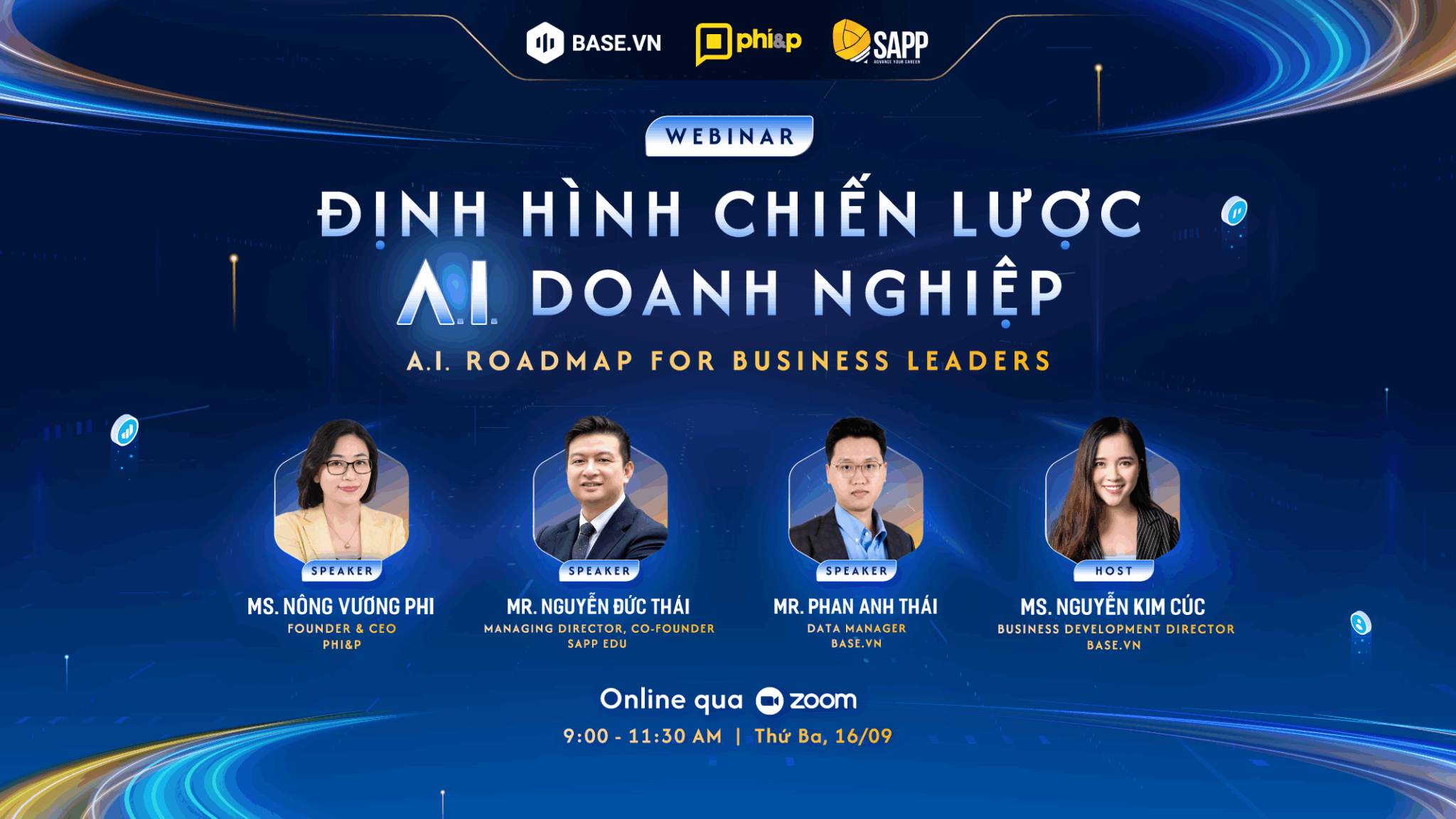 SAPP Edu & Base.vn & Phi&P Bắt Tay Đồng Tổ Chức Webinar "AI Roadmap For Business Leaders: Định ...